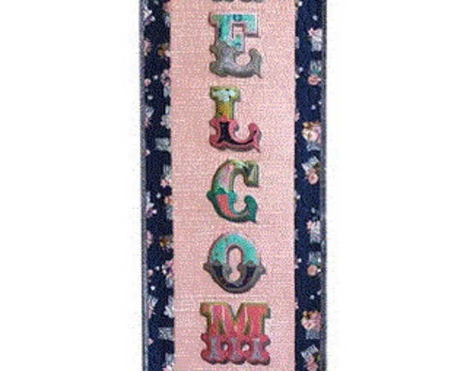 Welcome Banner Machine Embroidery Design on CD by Fabric - Etsy