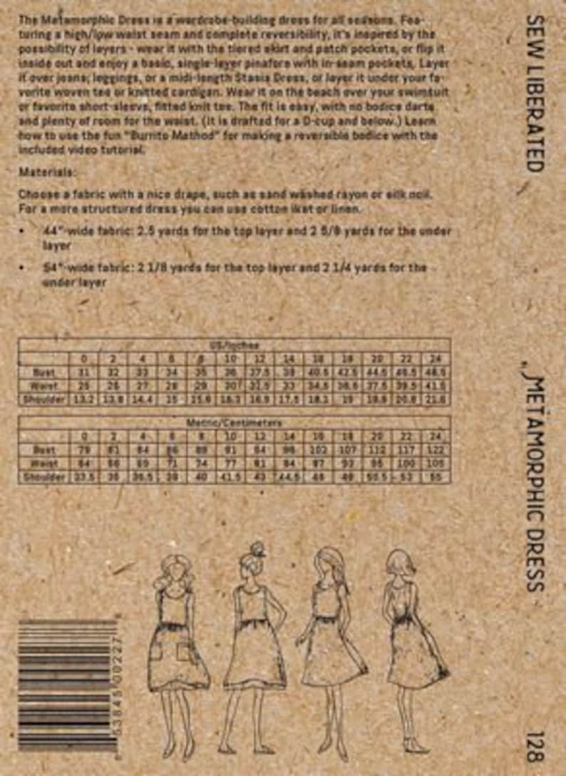 Metamorphic Reversible Dress Pattern, Sew Liberated SLN128 - Etsy