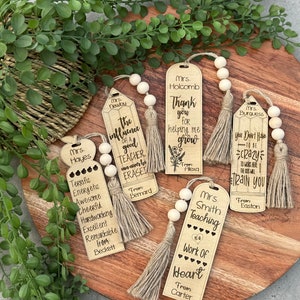 Teacher Appreciation Gift, End of Year Gift Idea, Teacher Bookmark ...