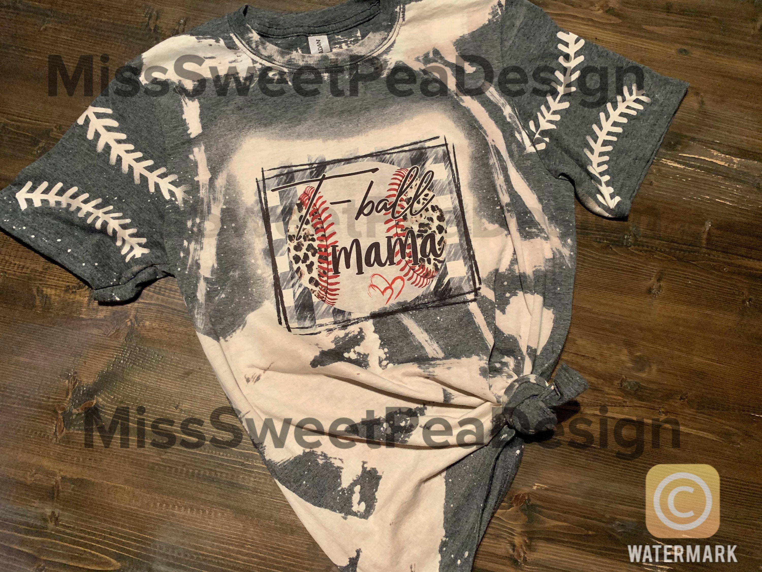 Baseball mom tee/distressed shirt/ bleached shirt/ baseball | Etsy