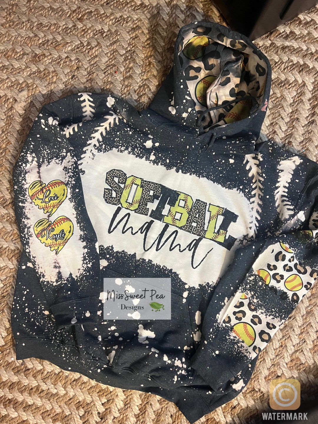 Softball Mom Hoodie / Softball Mama Hoodie Personalized Softball Mom ...