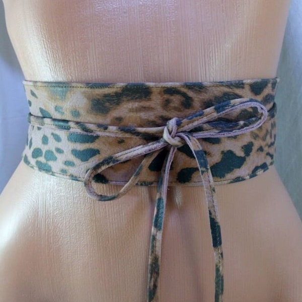 Leopard Print Belt - Etsy