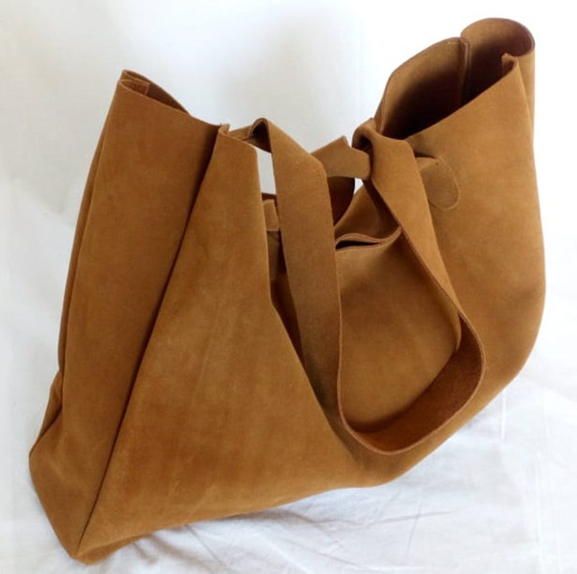 Brown Suede Leather Bag Shoulder Bag Woman Bag Leather Bag | Etsy