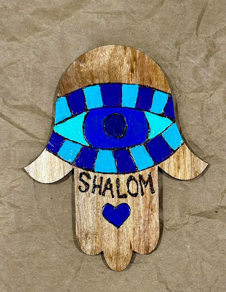 Hamsa, Hand of God, Protection, Jewish Art, Judaica, Evil Eye, Shalom ...