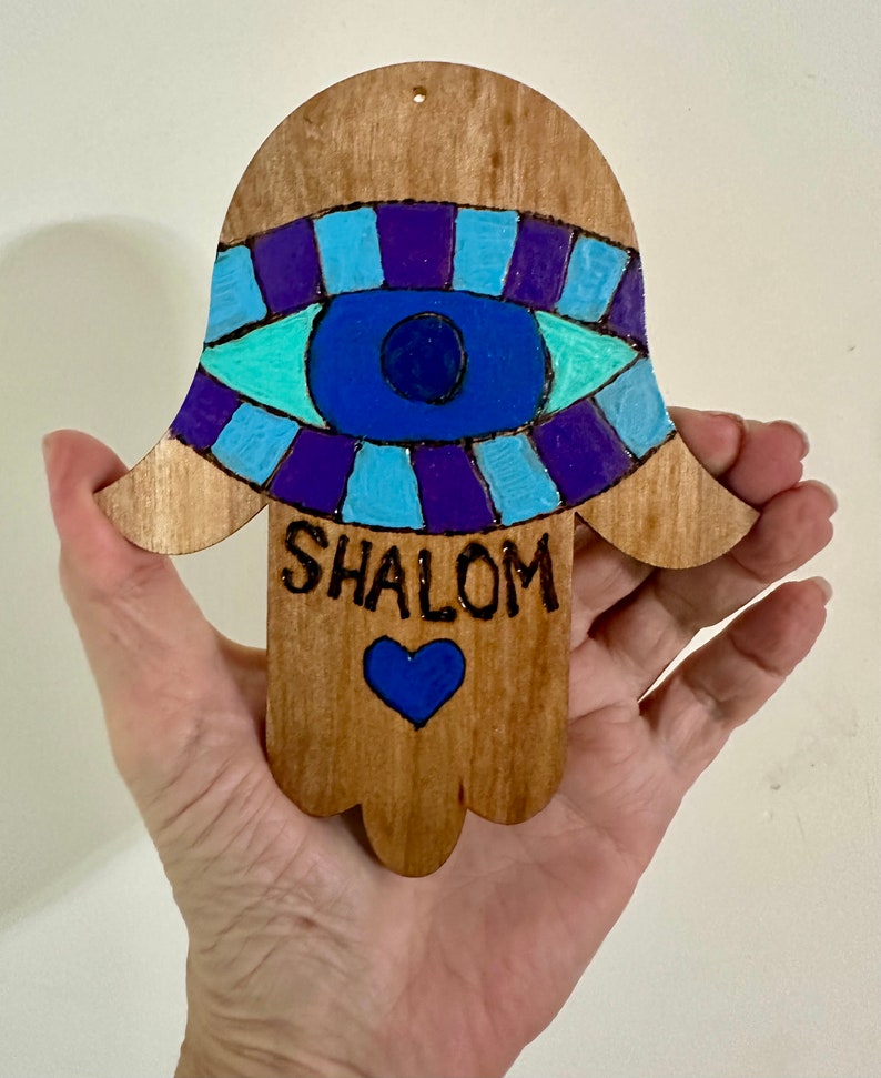 Hamsa, Hand of God, Protection, Jewish Art, Judaica, Evil Eye, Shalom ...