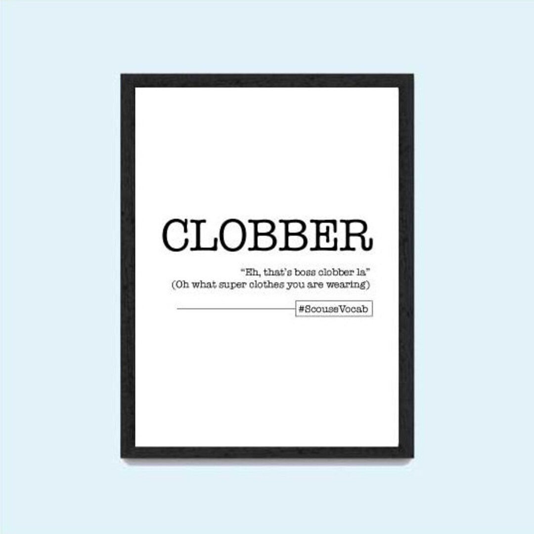 Liverpool CLOBBER ScouseVocab A4 print words saying wall art North ...