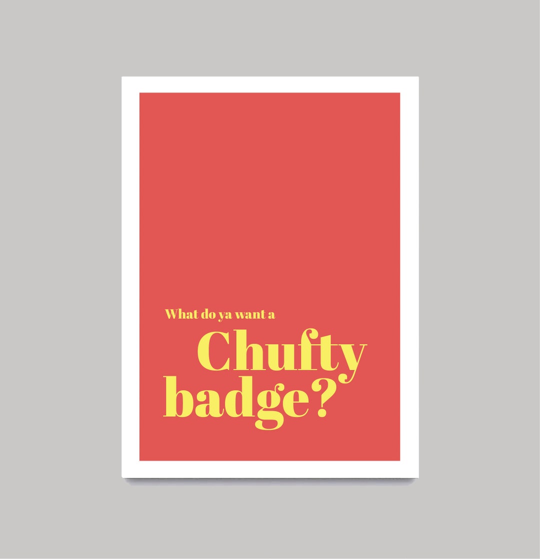Chufty Badge Manchester Phrase MCR Manc A4 Print - Etsy