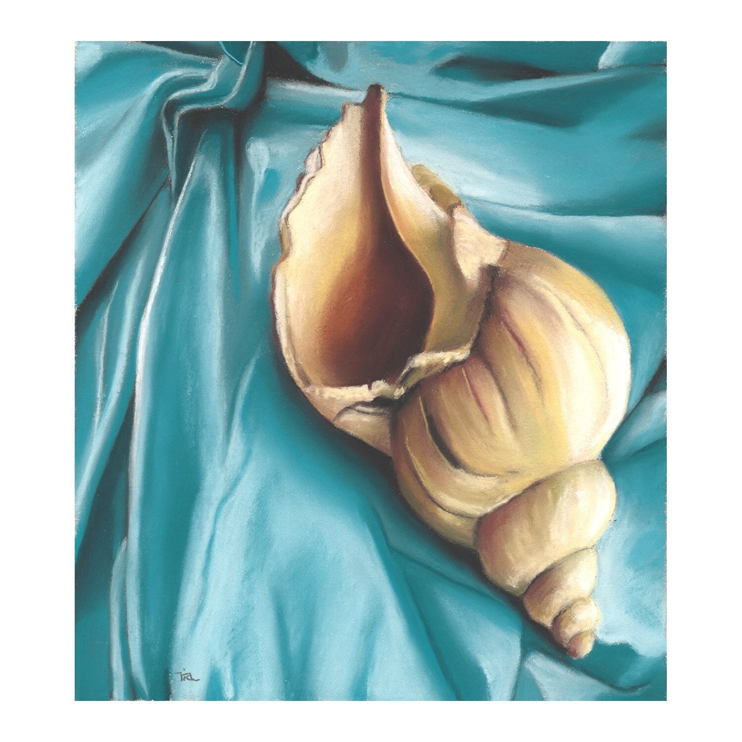 Seashell Painting Still Life Pastel - Etsy