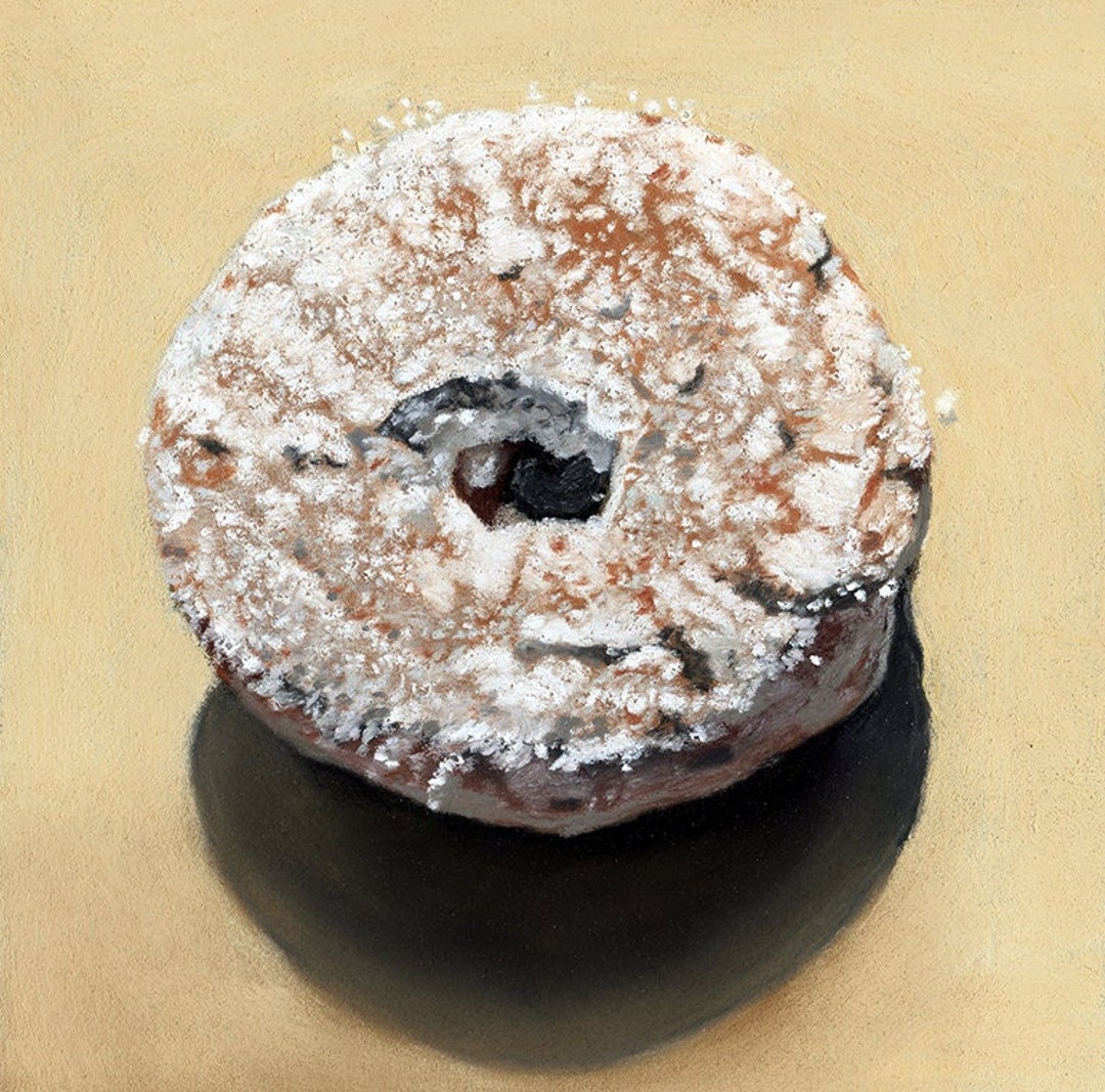 Sugar Donut 7x7 Still Life Pastel Painting - Etsy
