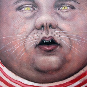 The Return of the CATMAN Oil Painting Cute Monster Villain - Etsy