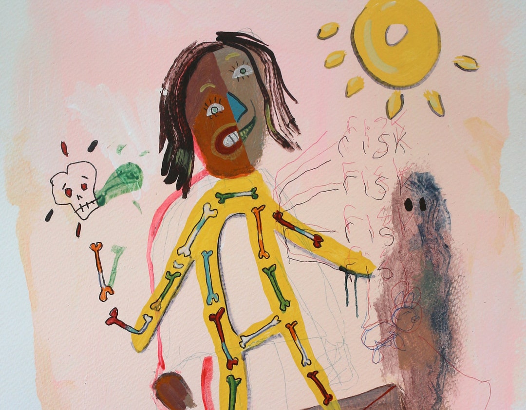 Risk Risk Risk Risk Rainbow Bones Original Surreal Painting Wet Dream ...