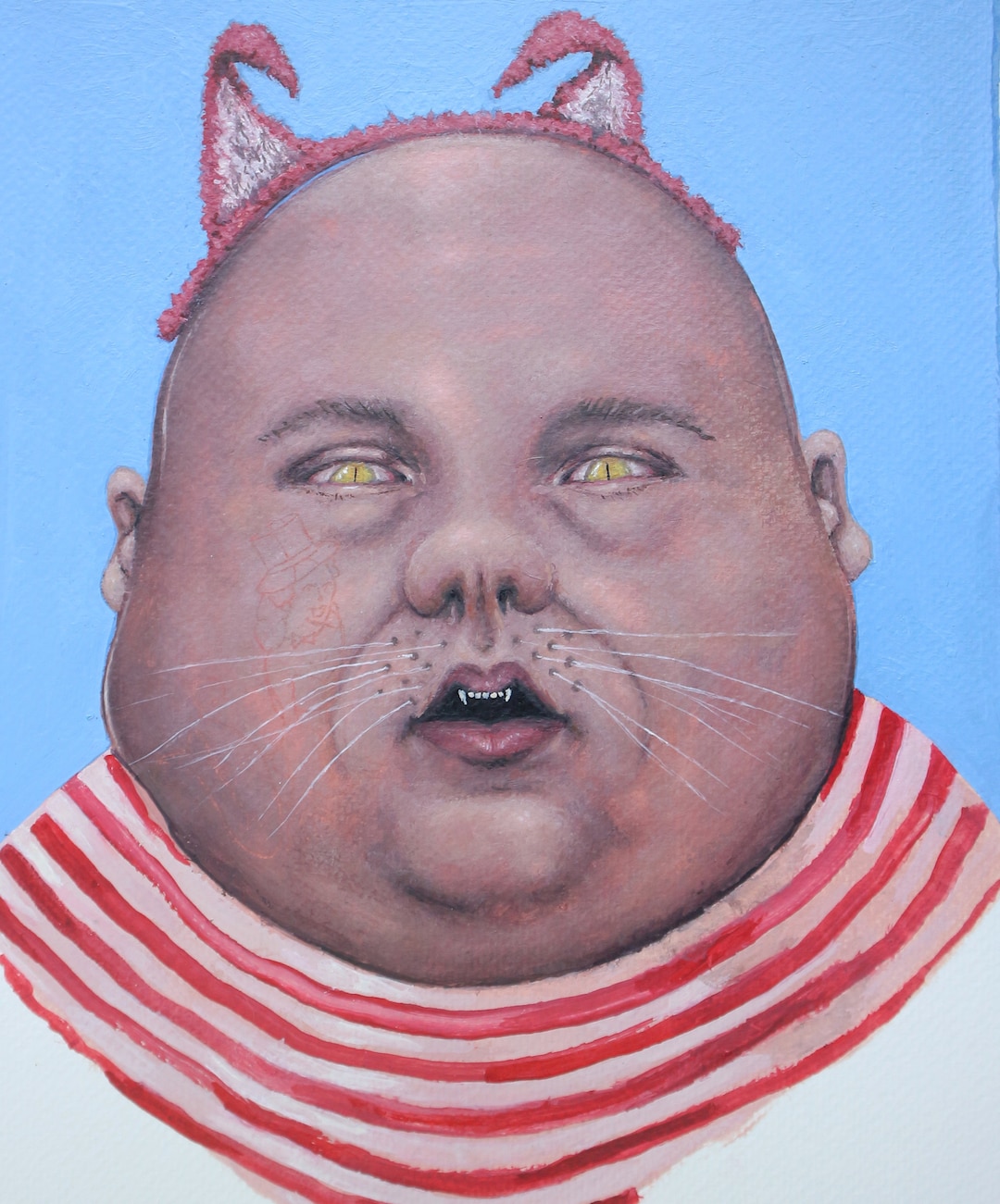 The Return of the CATMAN Oil Painting Cute Monster Villain - Etsy