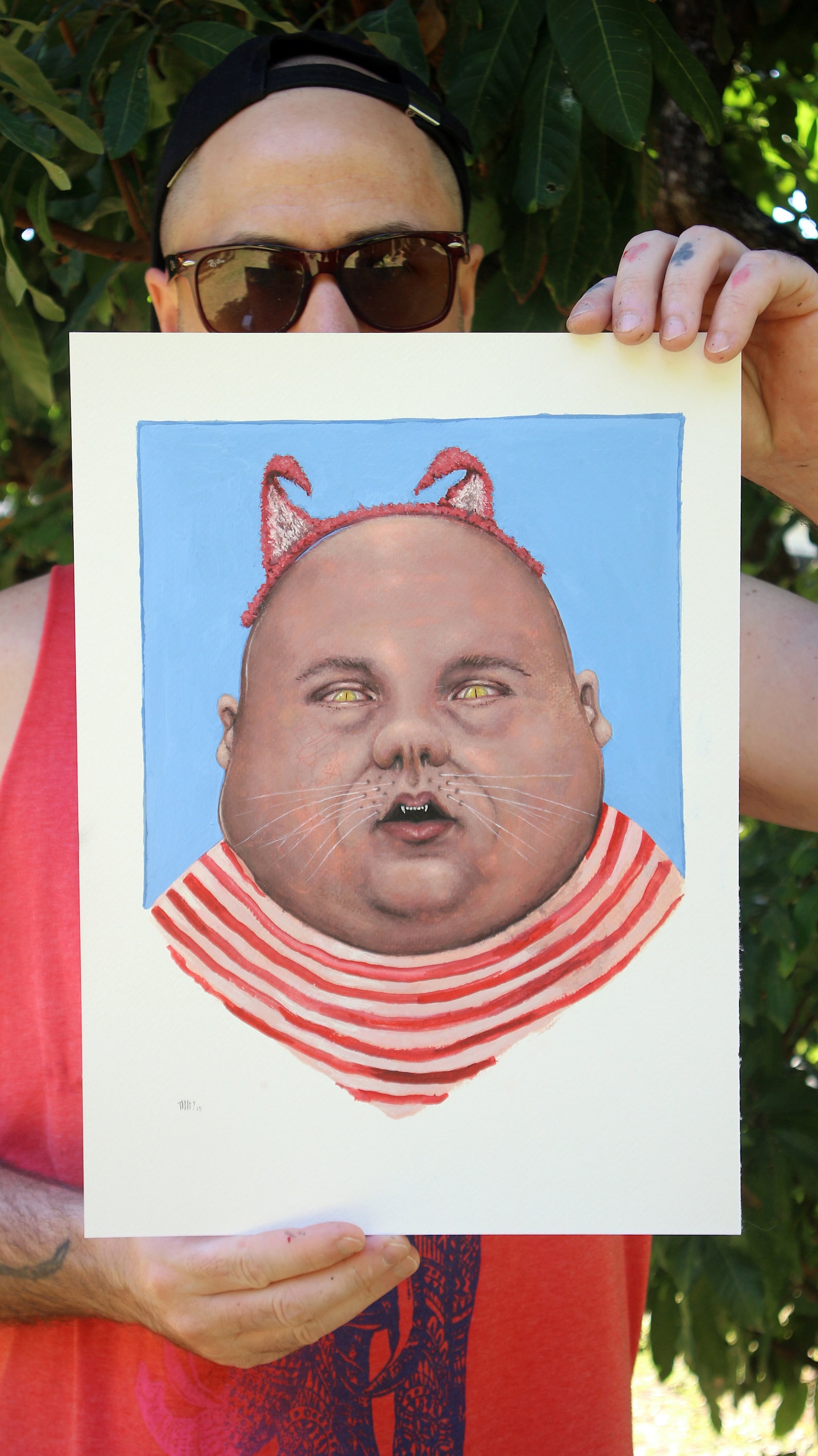 The Return of the CATMAN Oil Painting Cute Monster Villain - Etsy