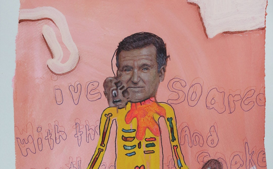 Slither and Soar Rainbow Bones Original Surreal Painting Wet Dream ...