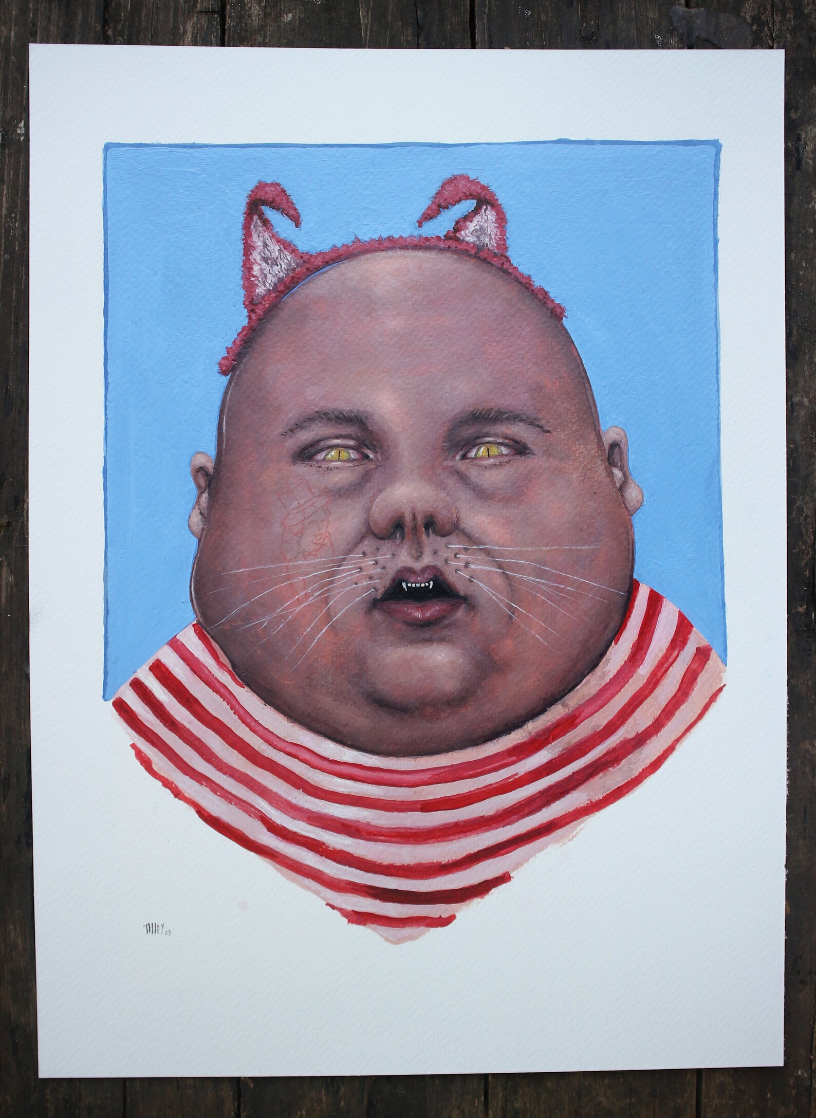 The Return of the CATMAN Oil Painting Cute Monster Villain - Etsy