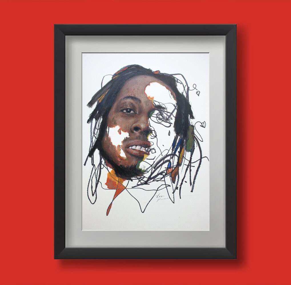 Young Money Lil Wayne Oil Portrait Painting Celebrity Rapper - Etsy