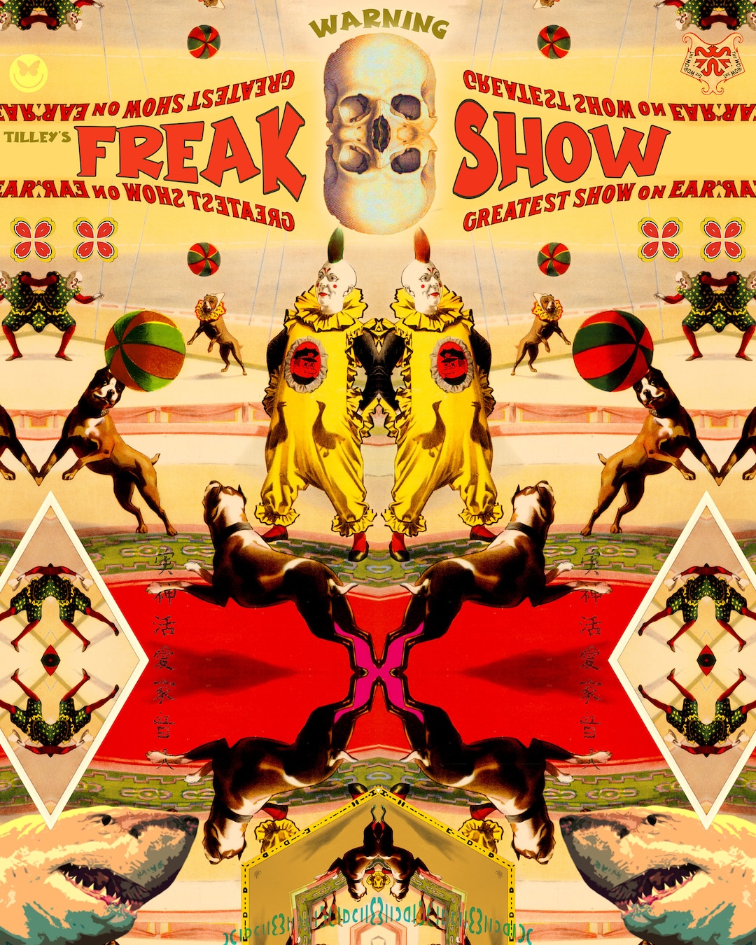 Acid Vintage Freakshow Circus Poster Design Psychedelic - Etsy