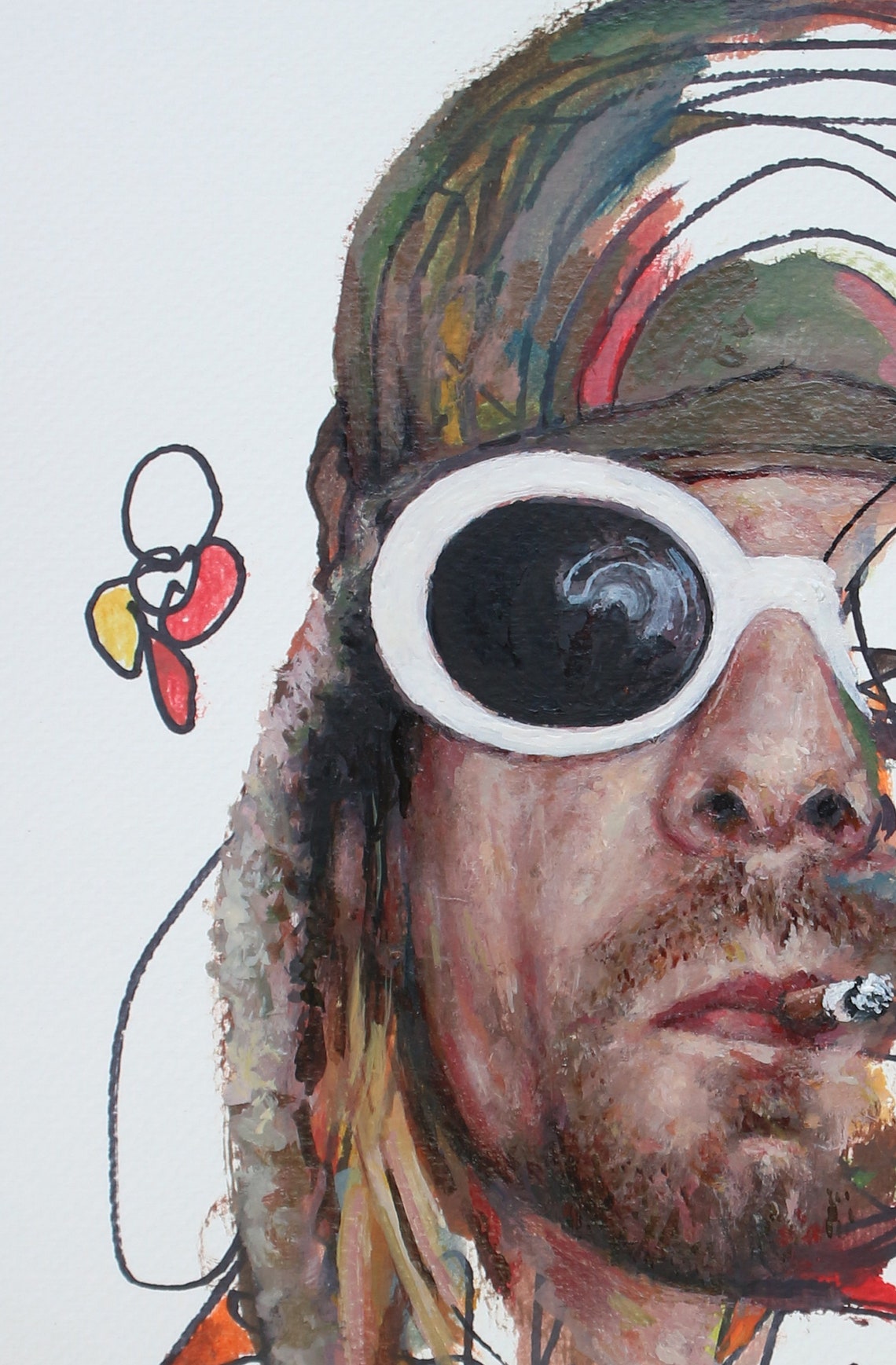 Kurt Cobain Portrait 2 Nevermind Digital Print Nirvana Rock Poster ...