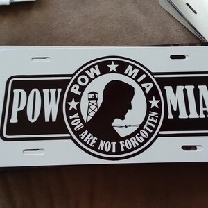 POW MIA License Plate / Prisoner of War / Missing in Action / Car Tag ...
