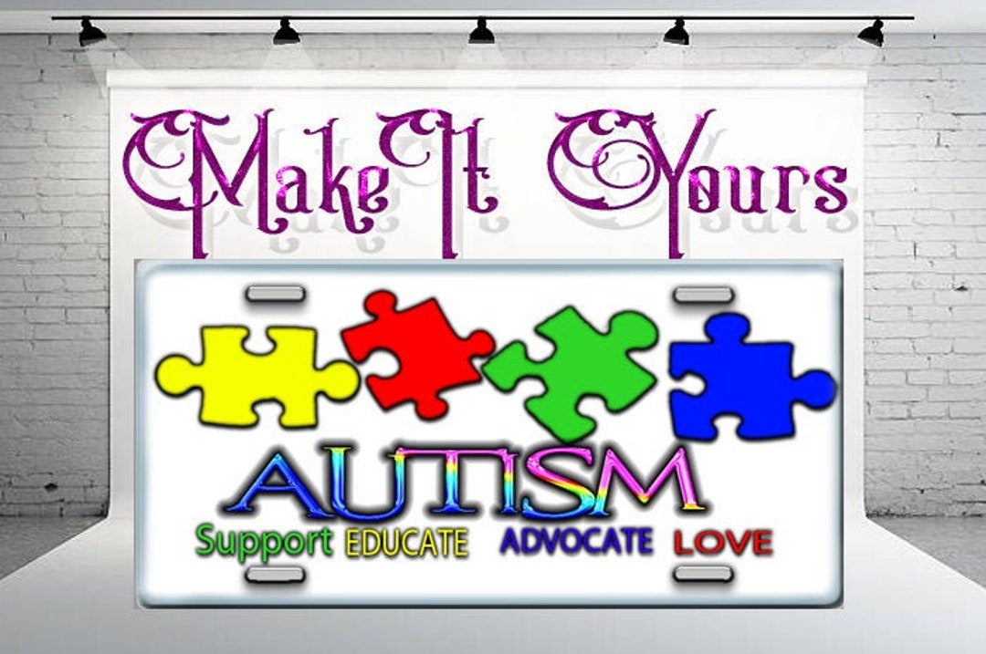 Autism Awareness License Plate / Puzzle Car Tag / Vanity Plate / Auto ...