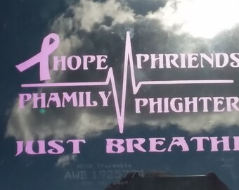 Pulmonary Hypertension Awareness Ribbon Vinyl Wall Decal or Car Sticker ...
