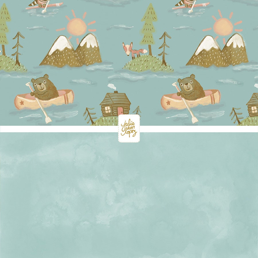 Lake Life Pattern Collection Printable Papers / Digital Download Paper ...