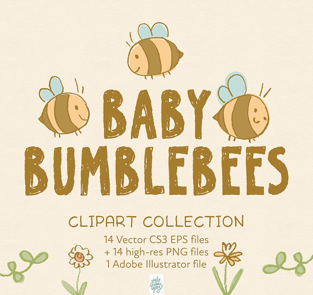 Baby Bumblebees Clipart, Print-your-own, Digital Download, Bee, Insects ...