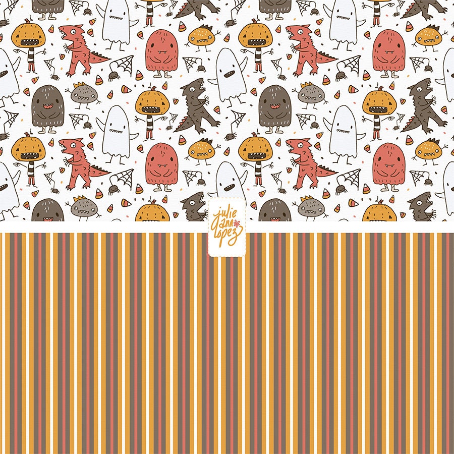 Monster Mash - Halloween Printable Papers / Digital Download Paper in ...