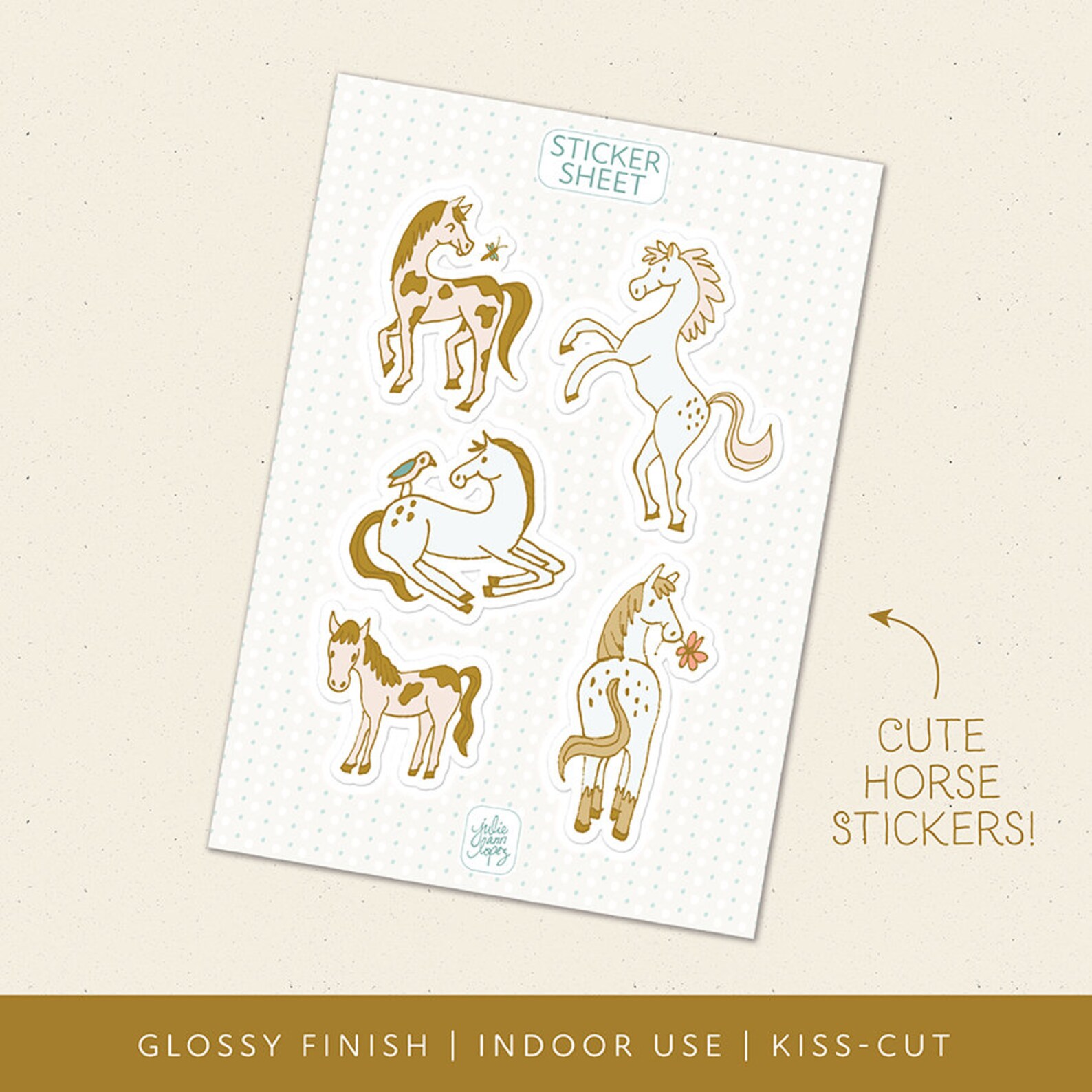 Gigi's Horses: Sticker Sheet - Etsy