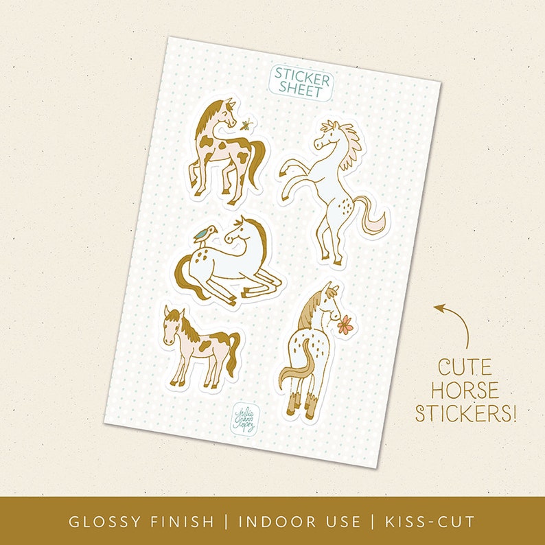 Gigi's Horses: Sticker Sheet - Etsy