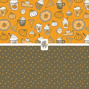 Pumpkin Spice Printable Papers, Digital Download Paper in 12x12 Inches ...