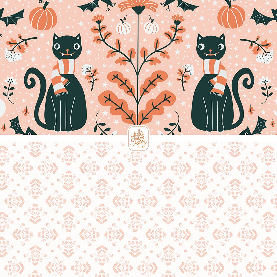 Cottagecore Halloween - Digital Paper Pattern Collection - 12x12 Inch ...