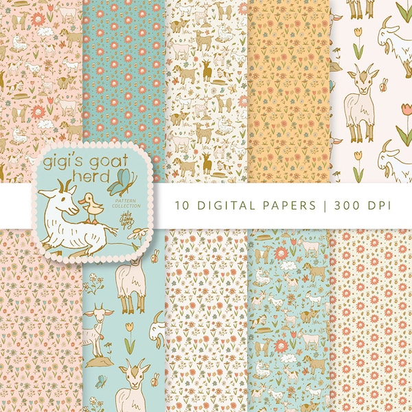Goat Scrapbook Paper - Etsy