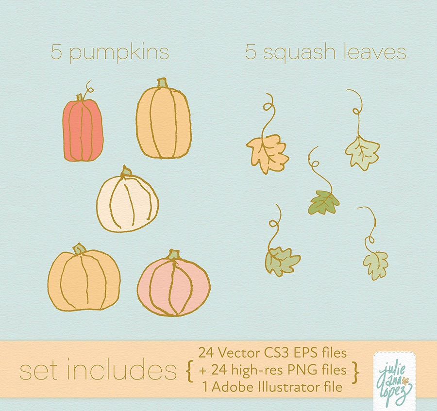 Pumpkin Friends Clipart / Autumn/ Fall / Downloadable Clip Art ...