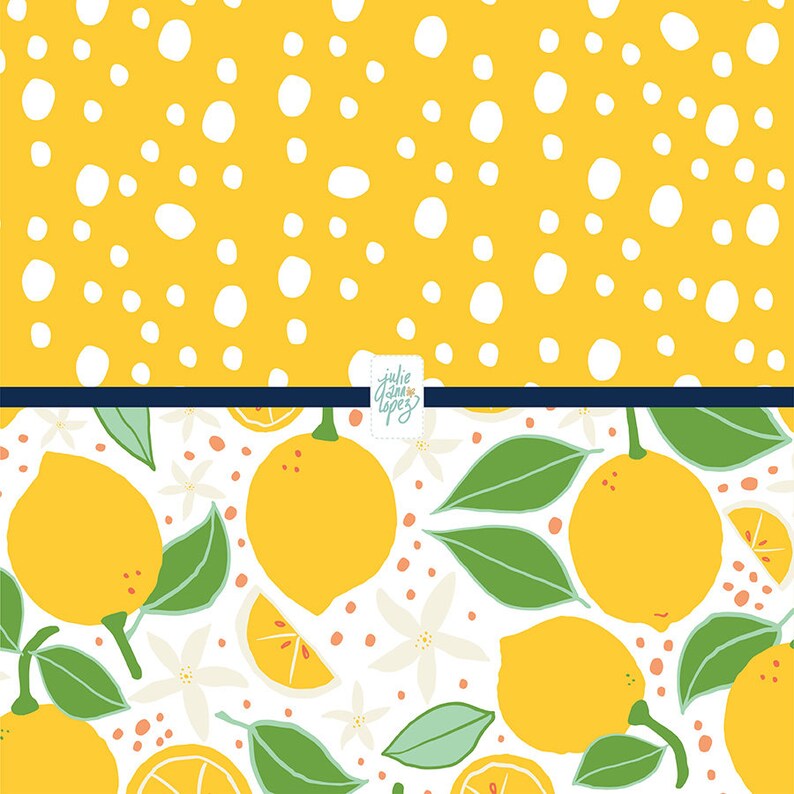 Lemon Printable Paper: Citrus Scrapbook Background (digital Download ...