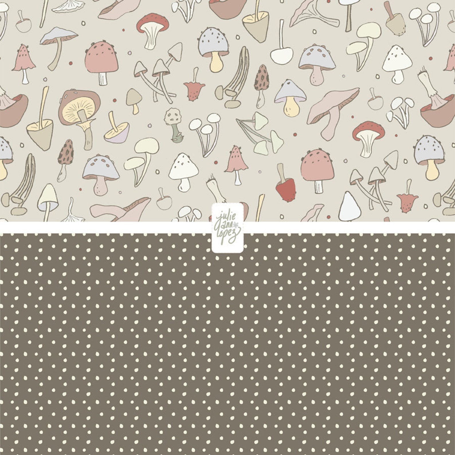 Mushroom Printable Papers, Digital Download Paper in 12x12 Inches ...