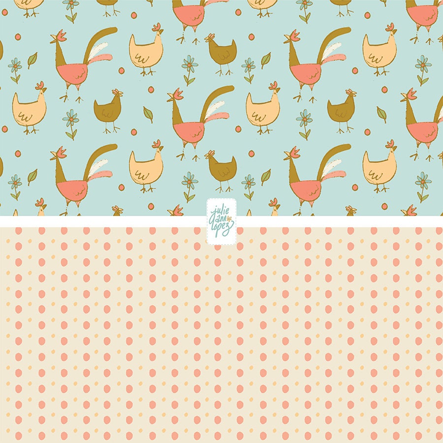 Country Farmhouse Printable Papers Chicken Digital Download - Etsy