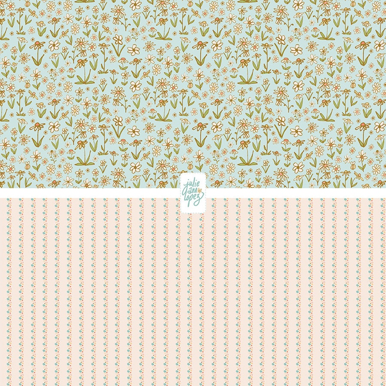 Daisy Printable Papers, Flower Digital Download Paper in 12x12 Inches ...
