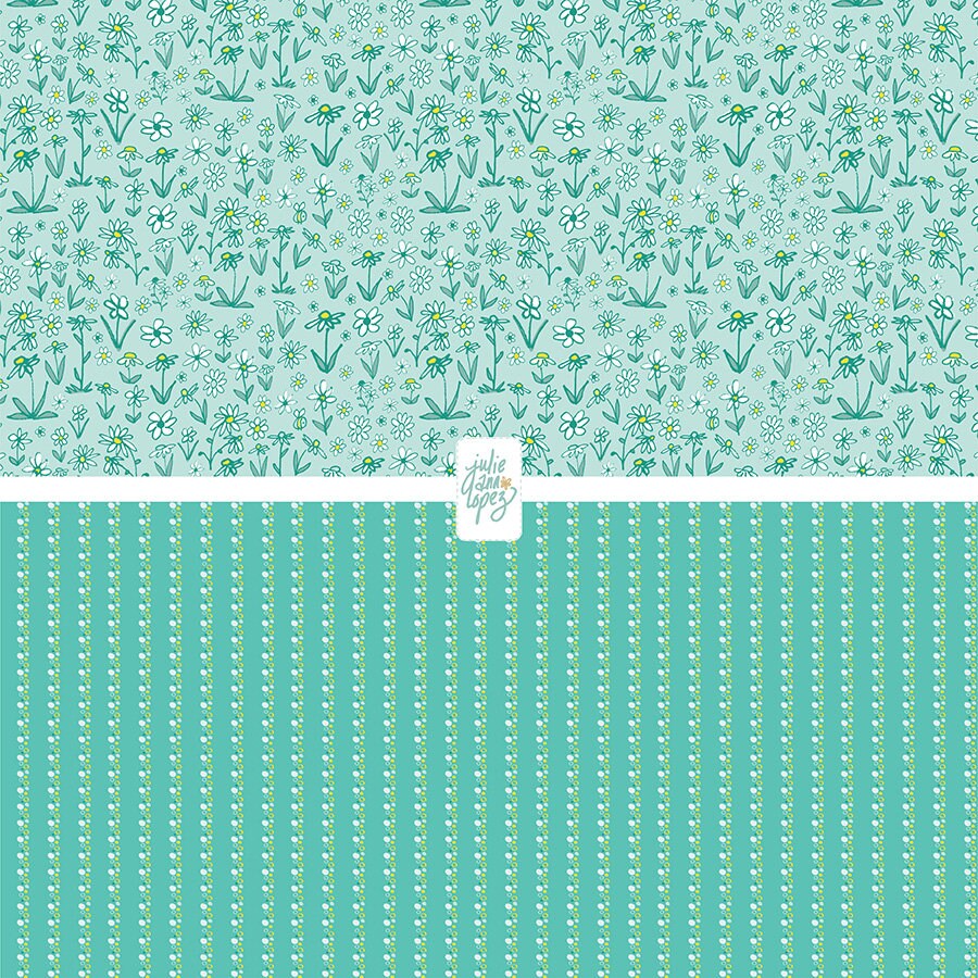 Daisy Printable Papers, Flower Digital Download Paper in 12x12 Inches ...