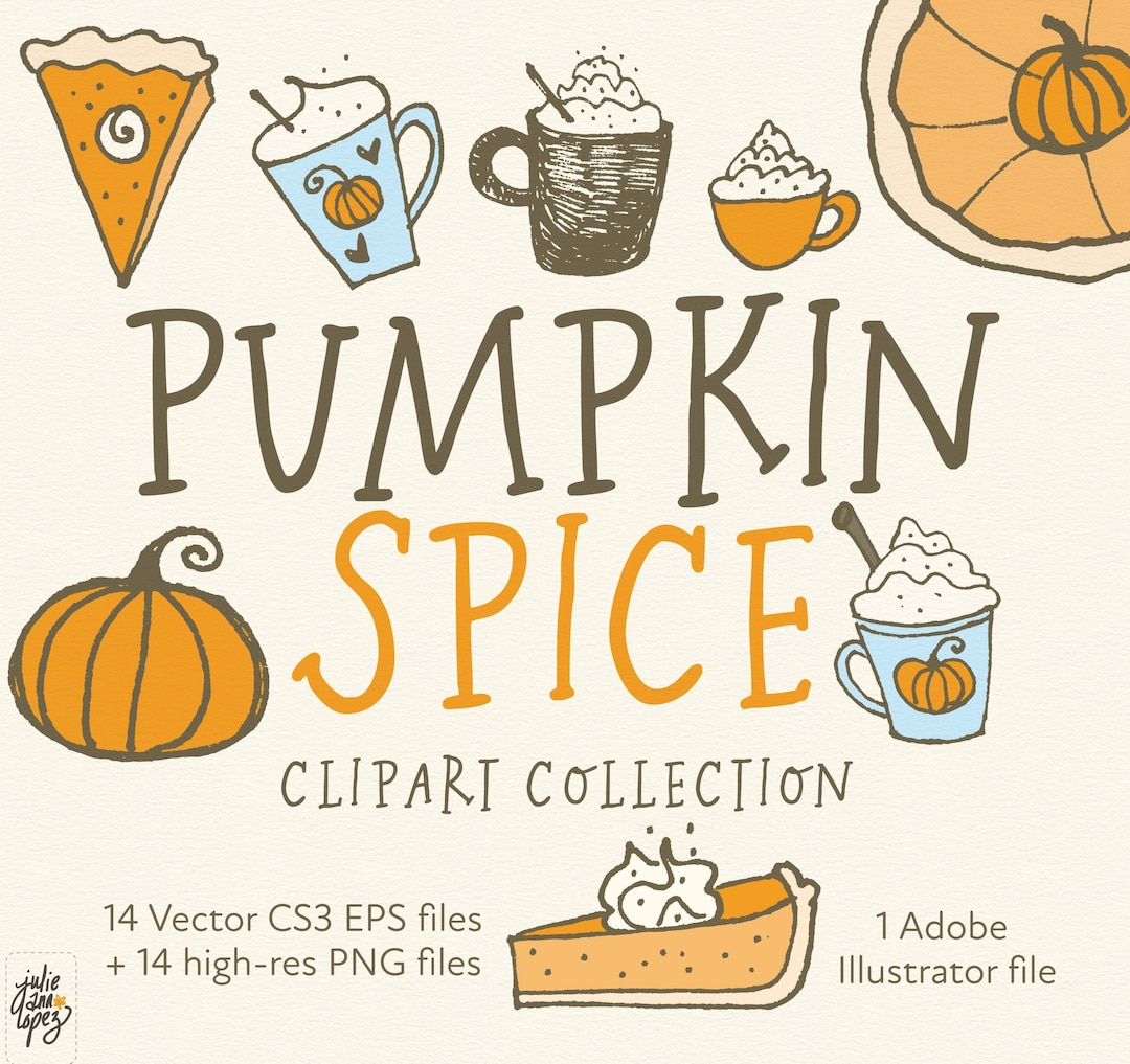Pumpkin Spice Clipart / Autumn/ Fall / Downloadable Clip Art ...