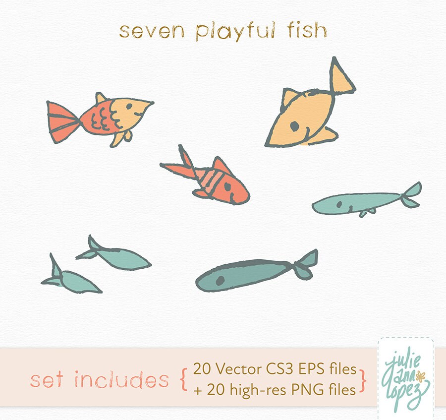 Shark Clipart / Sea Life / Downloadable Clip Art / Commercial - Etsy