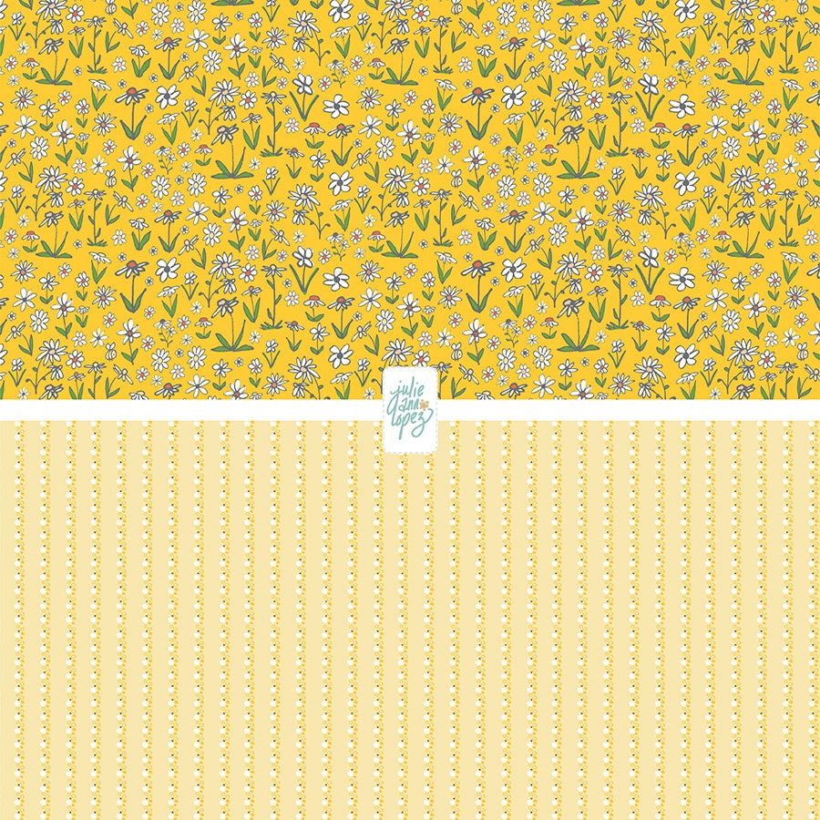Daisy Printable Papers, Flower Digital Download Paper in 12x12 Inches ...