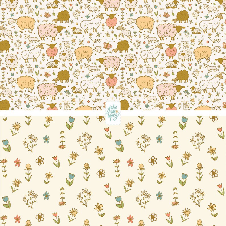Country Farmhouse Printable Papers Sheep Digital Download - Etsy