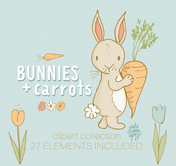 Easter Clipart Print-your-own Digital Download Bunny | Etsy