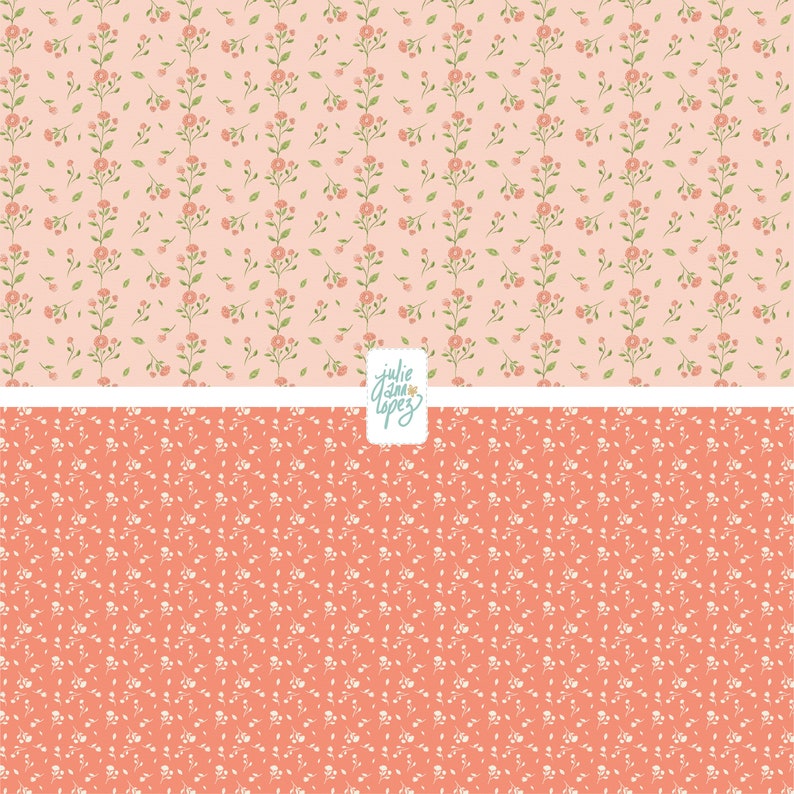 Floral Digital Paper: Longbourn Garden, Botanical Print (digital ...
