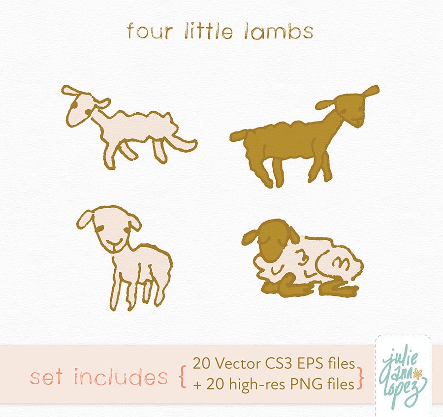 Sheep Clipart / Farm Animals / Downloadable Clip Art / Commercial Use ...