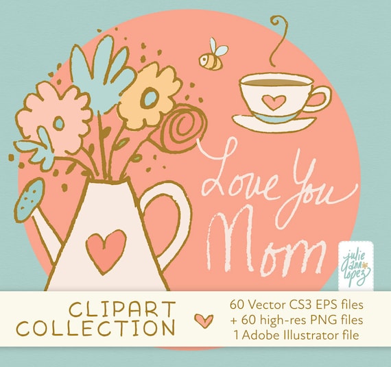 Mother's Day Clipart Print-your-own Digital Download - Etsy