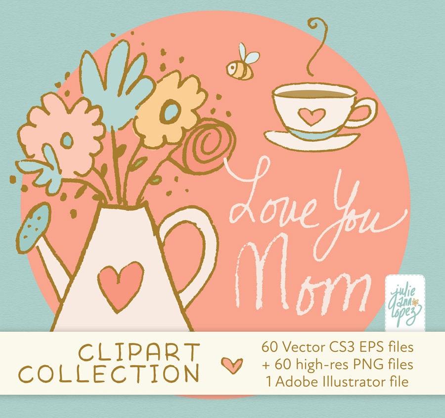 Mother's Day Clipart, Print-your-own, Digital Download, Motherhood ...