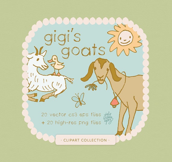 Goat Clipart / Farm Animals / Downloadable Clip Art / - Etsy