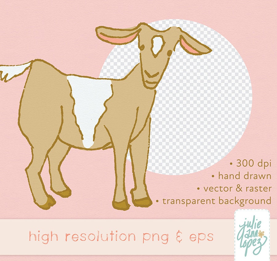 Goat Clipart / Farm Animals / Downloadable Clip Art / Commercial Use ...